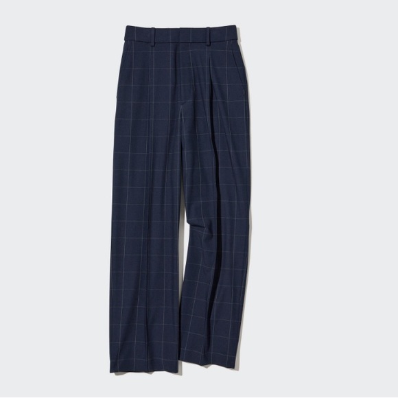 Uniqlo | Pants & Jumpsuits | Uniqlo Window Pane Pleated Wide Pants ...